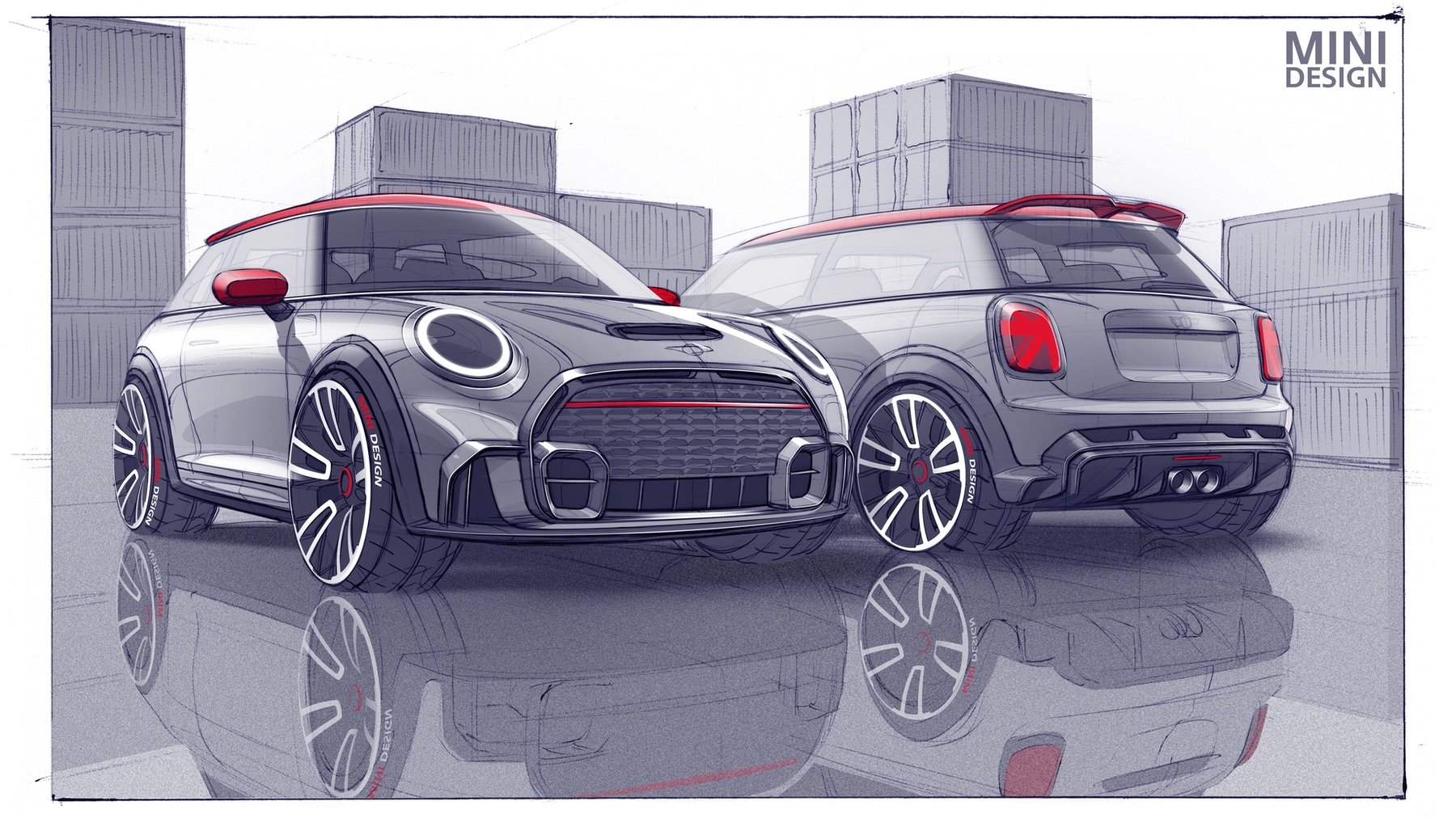 See the Original Design Sketches Of the 2022 MINI Refresh - MotoringFile